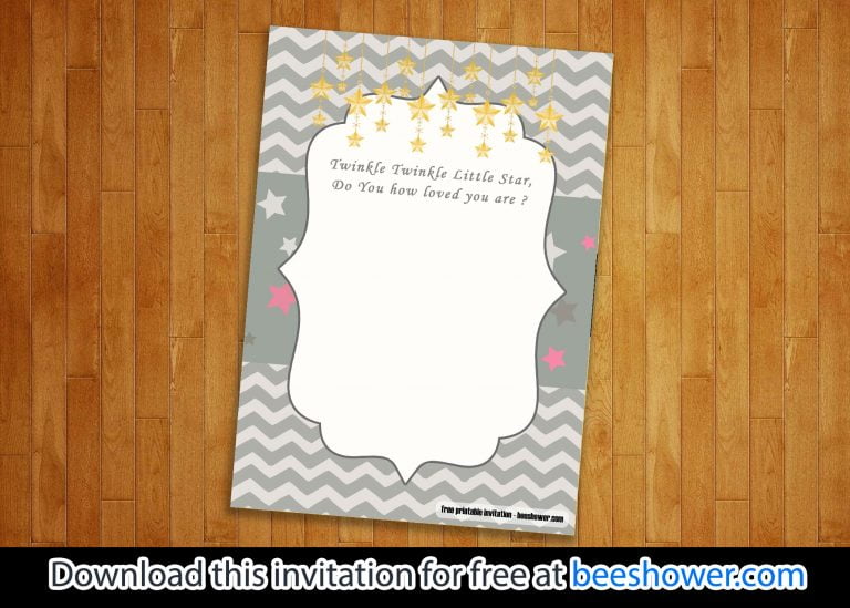 FREE Printable Twinkle Twinkle Little Star Invitation Templates