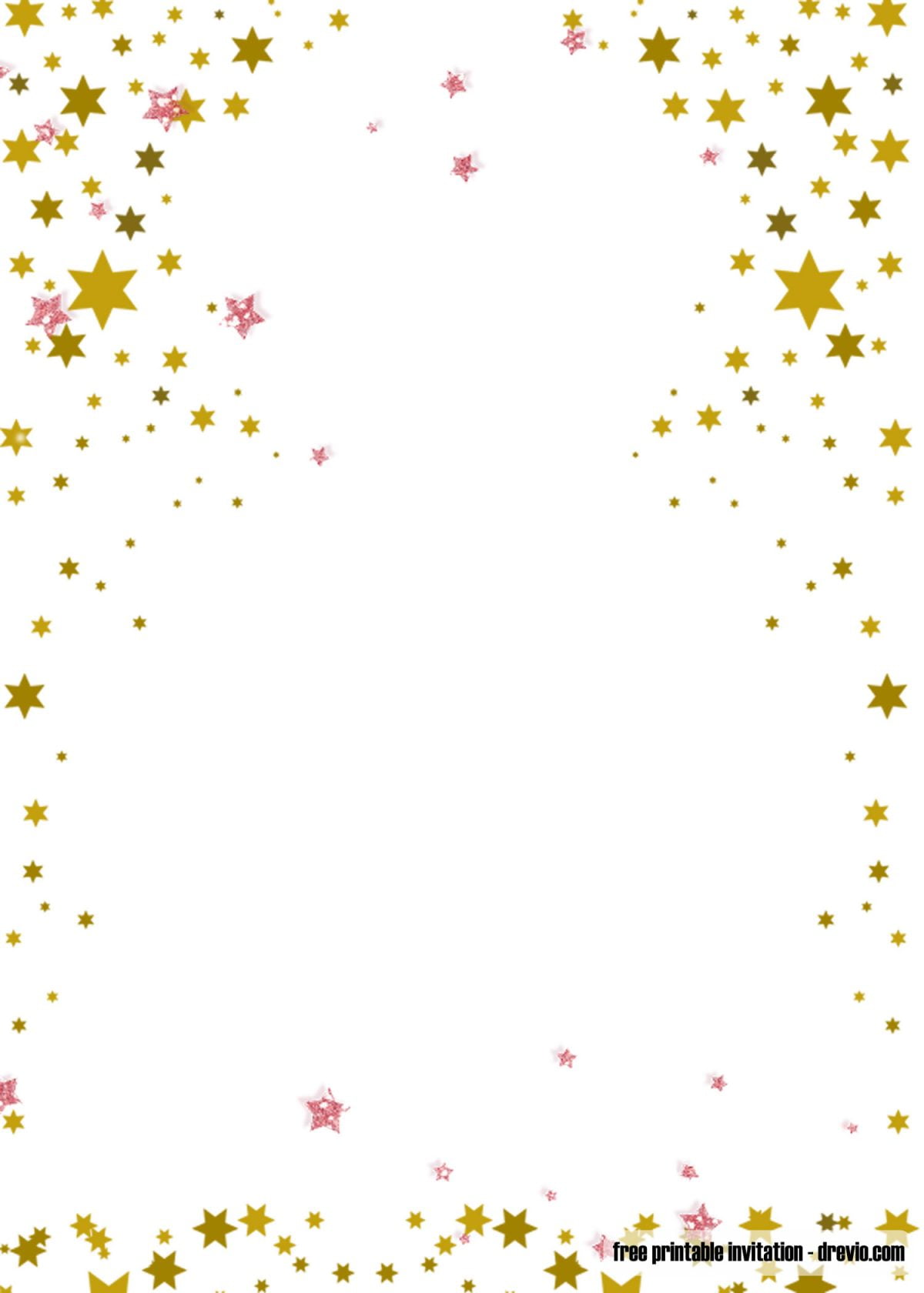 FREE Printable Twinkle Twinkle Little Star Invitation Templates