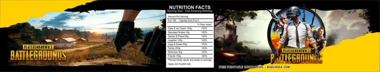 (FREE PRINTABLE) - PUBG Birthday Party Kits Template