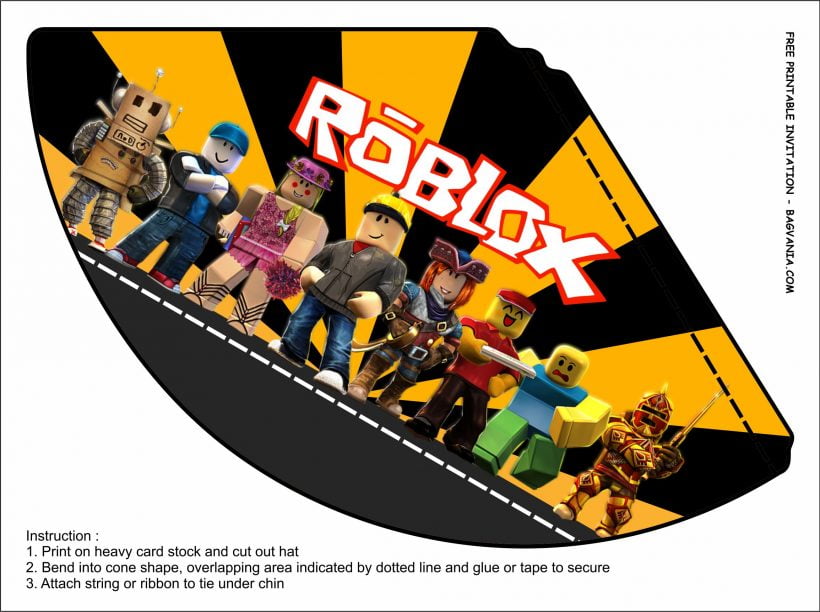 (FREE PRINTABLE) - ROBLOX Birthday Party Kits Template