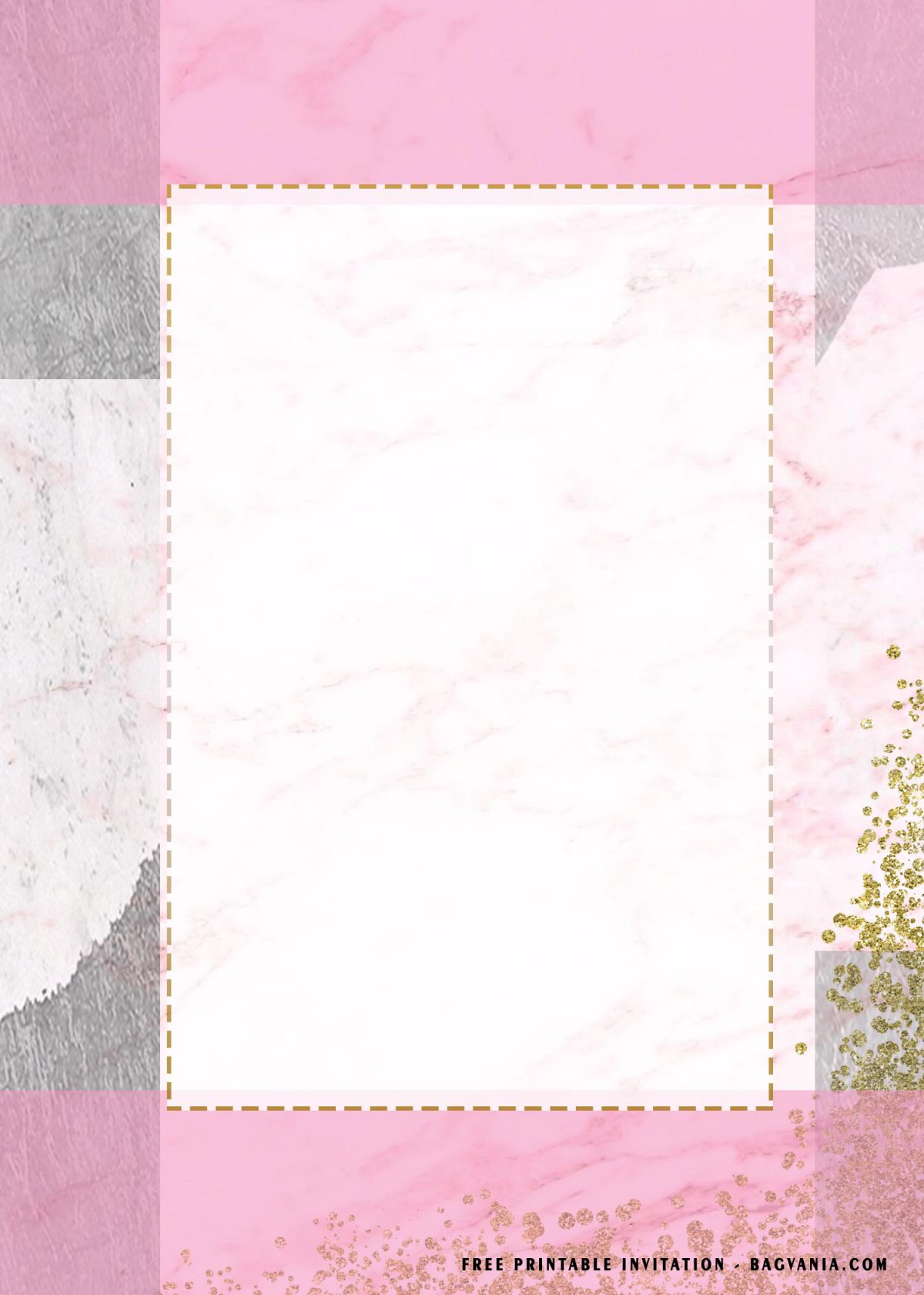 (FREE Printable) - Blank Rectangle Birthday Invitation Templates