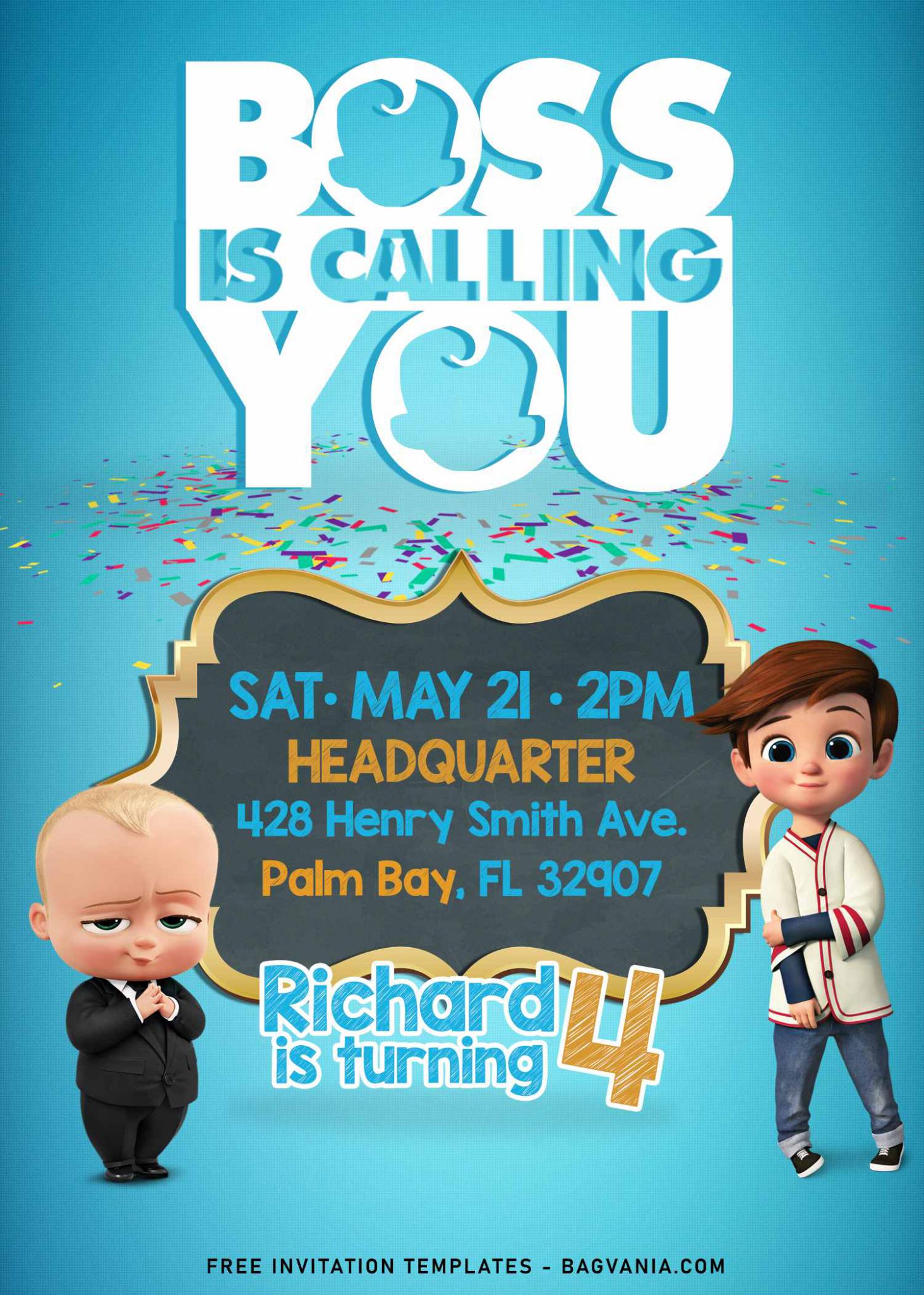 10+ Awesome Boss Baby Birthday Invitation Templates