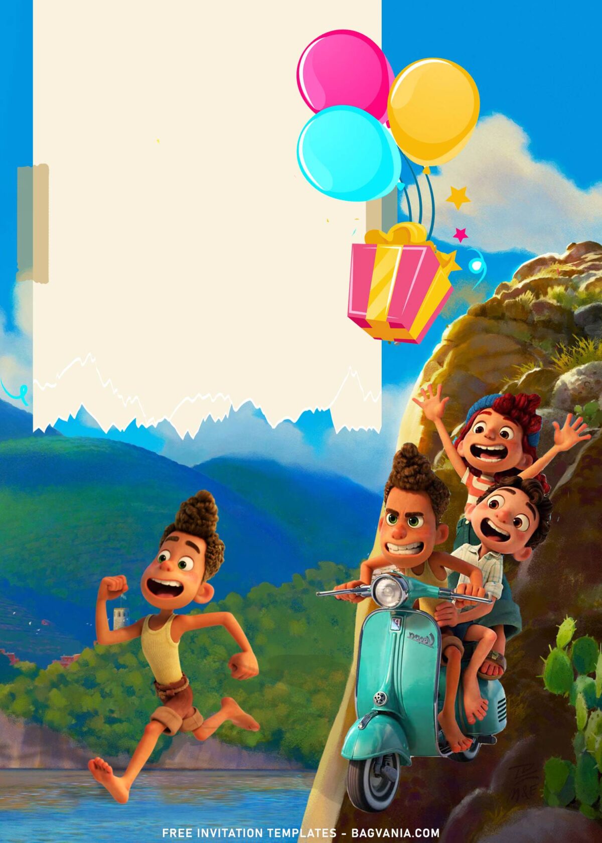8+ Disney Luca Birthday Invitation Templates For Your Kid's Birthday Party