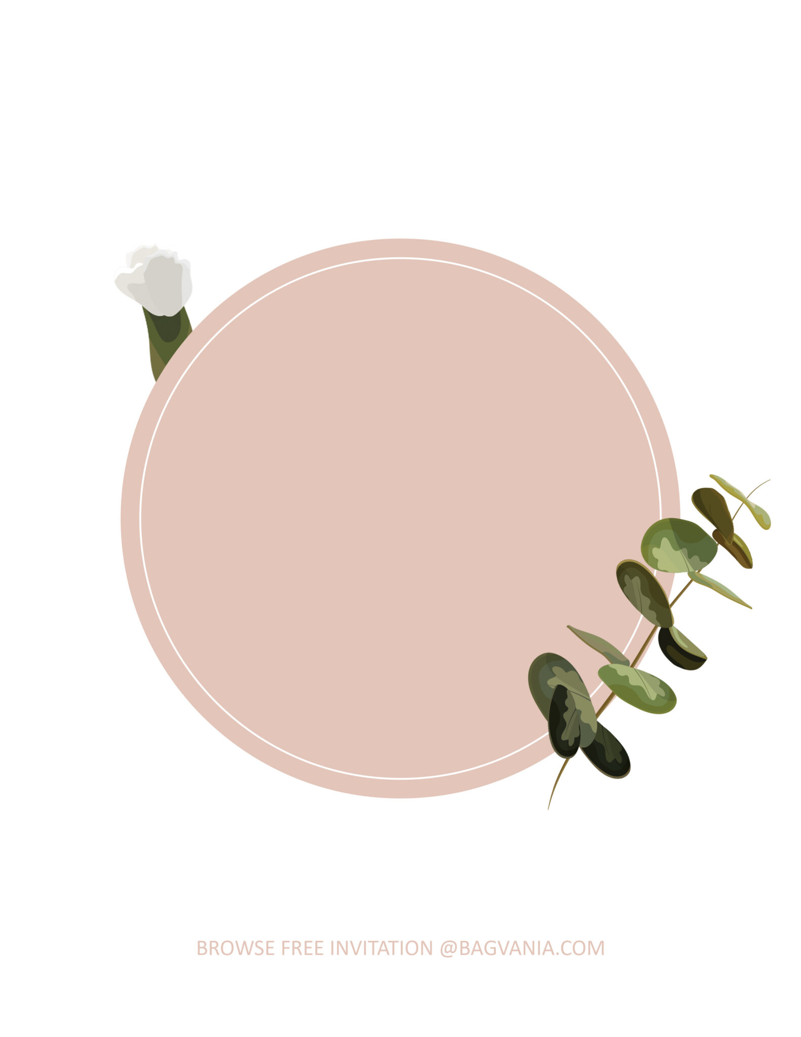 Cute Floral Round Pastel Speckled Frame Invitations + Party Ideas