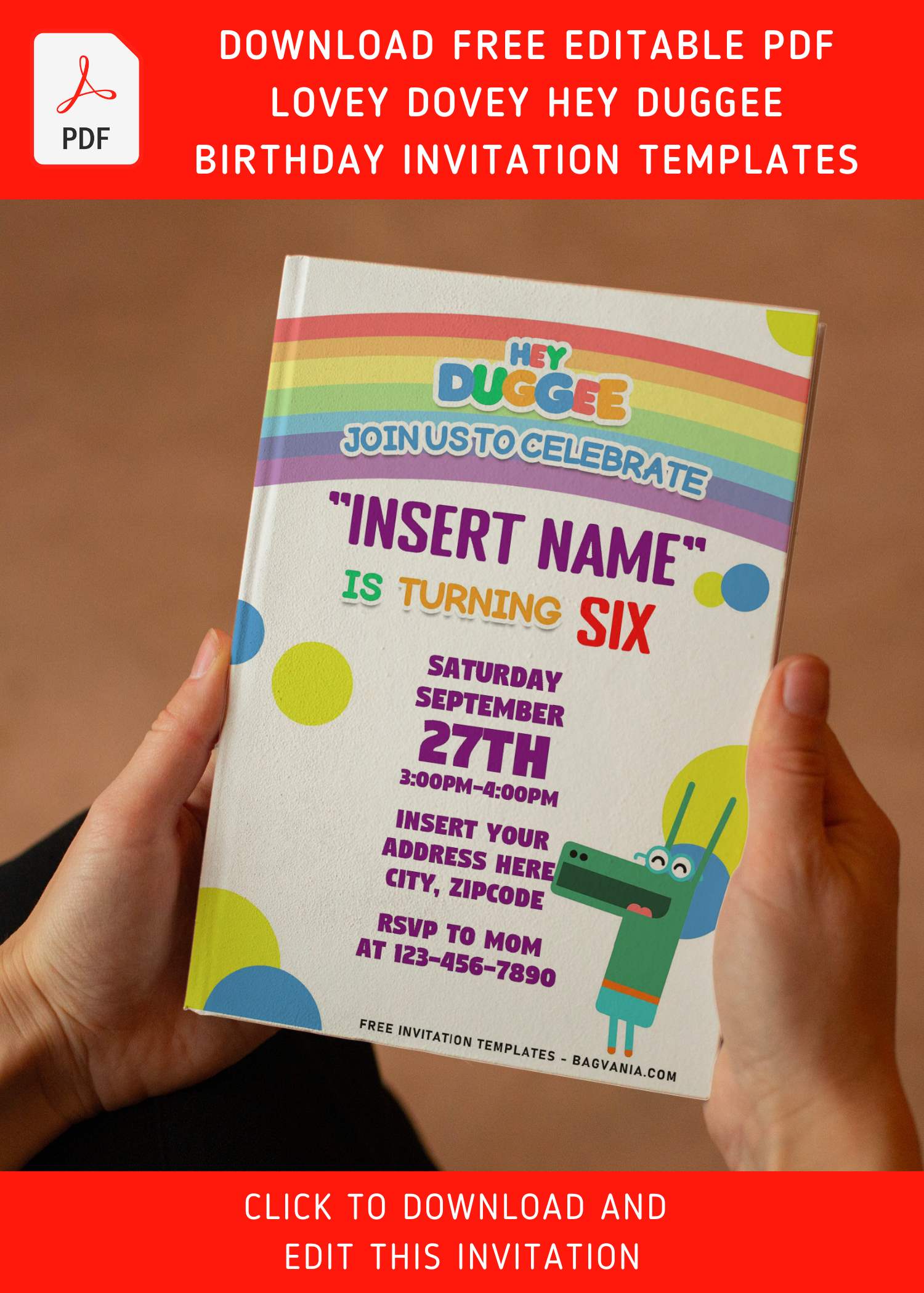 (Free Editable PDF) Hey Duggee Birthday Invitation Templates For ...