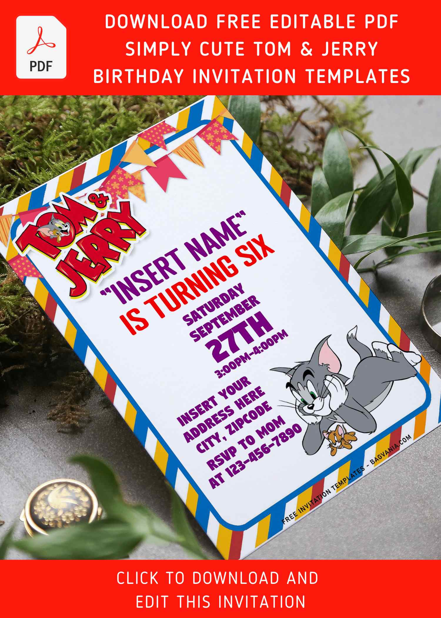 (Free Editable PDF) True Friendship Tom And Jerry Joint Birthday ...