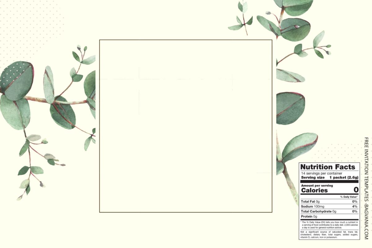 (Free Editable) Eucalyptus Canva Wedding Water Bottle Labels