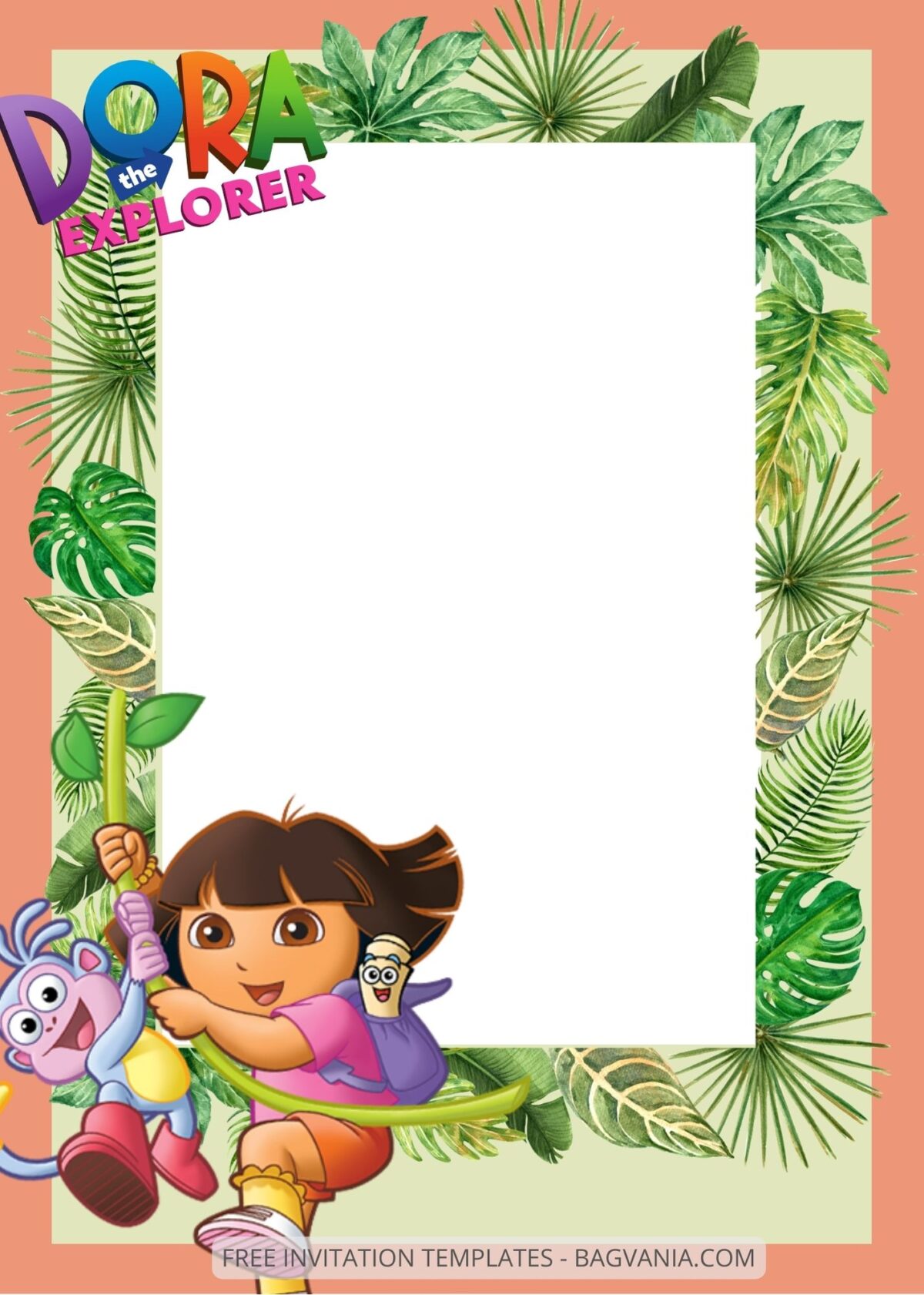 8+ Fun Adventure Dora The Explorer Canva Birthday Invitation Templates