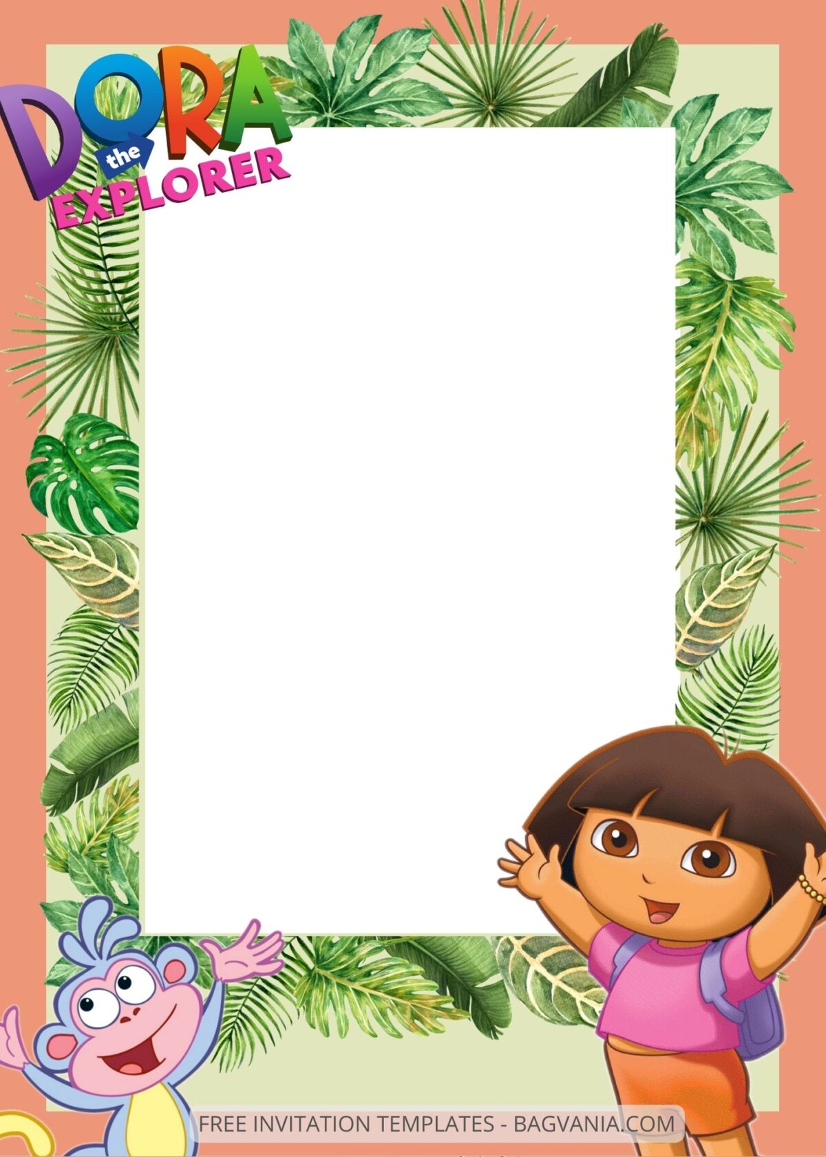 8+ Fun Adventure Dora The Explorer Canva Birthday Invitation Templates