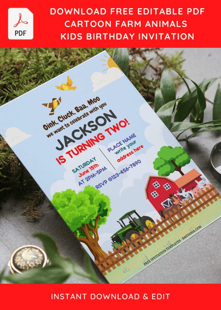 (Free Editable PDF) Sweet Fall Farm Themed Birthday Invitation Templates