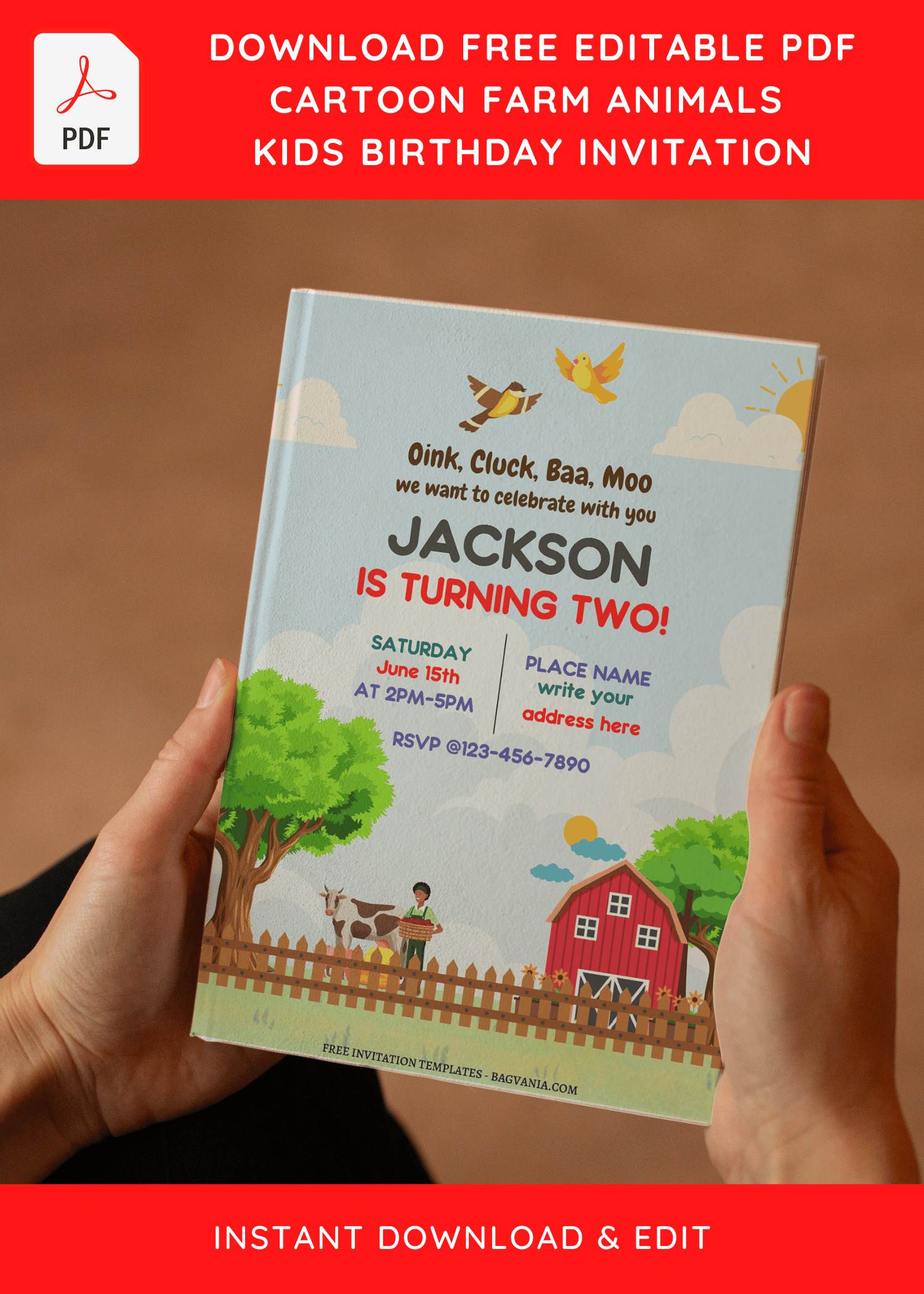 (Free Editable PDF) Sweet Fall Farm Themed Birthday Invitation Templates