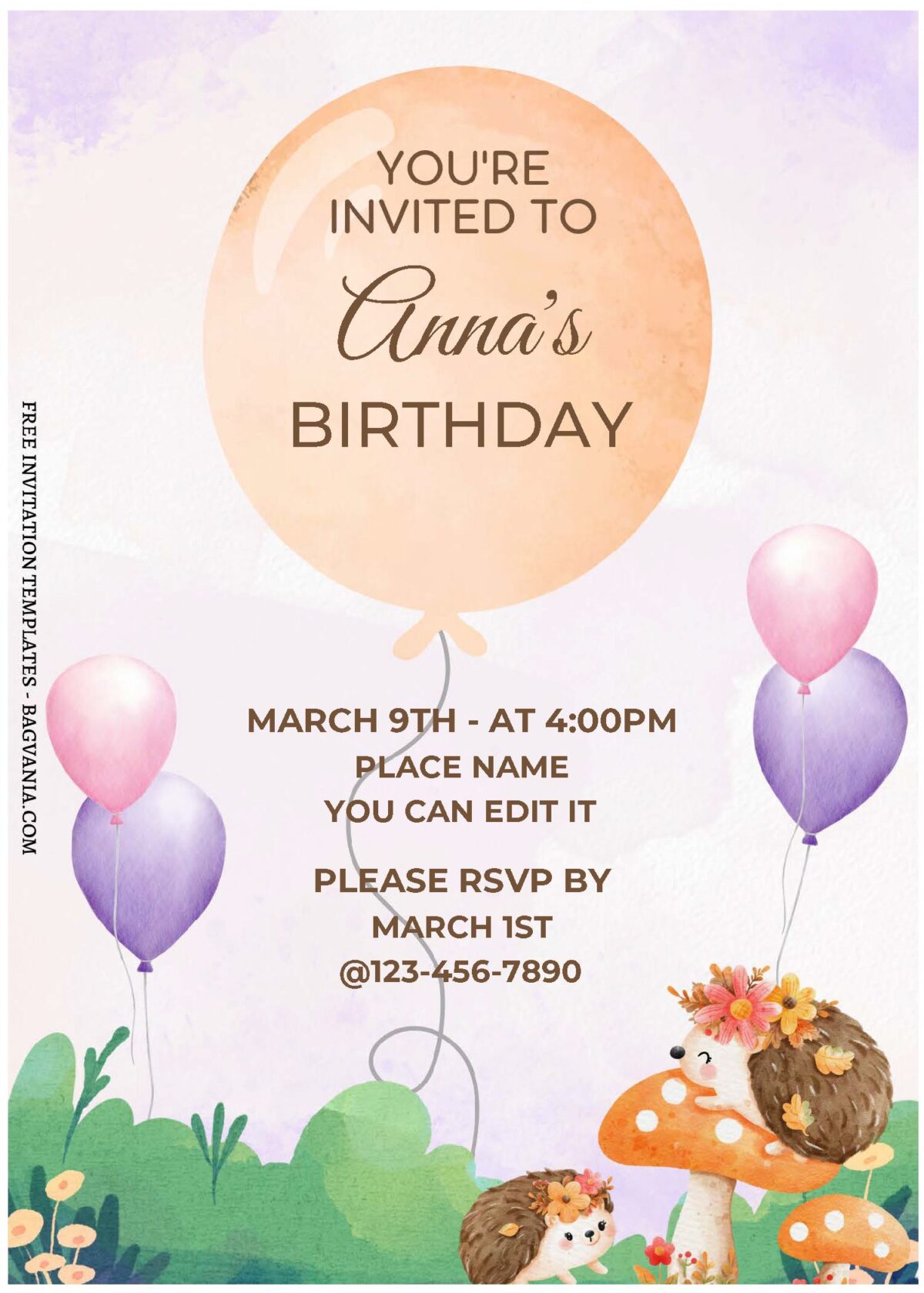 (Free Editable PDF) Playful Birthday Invitation Templates For Preschooler