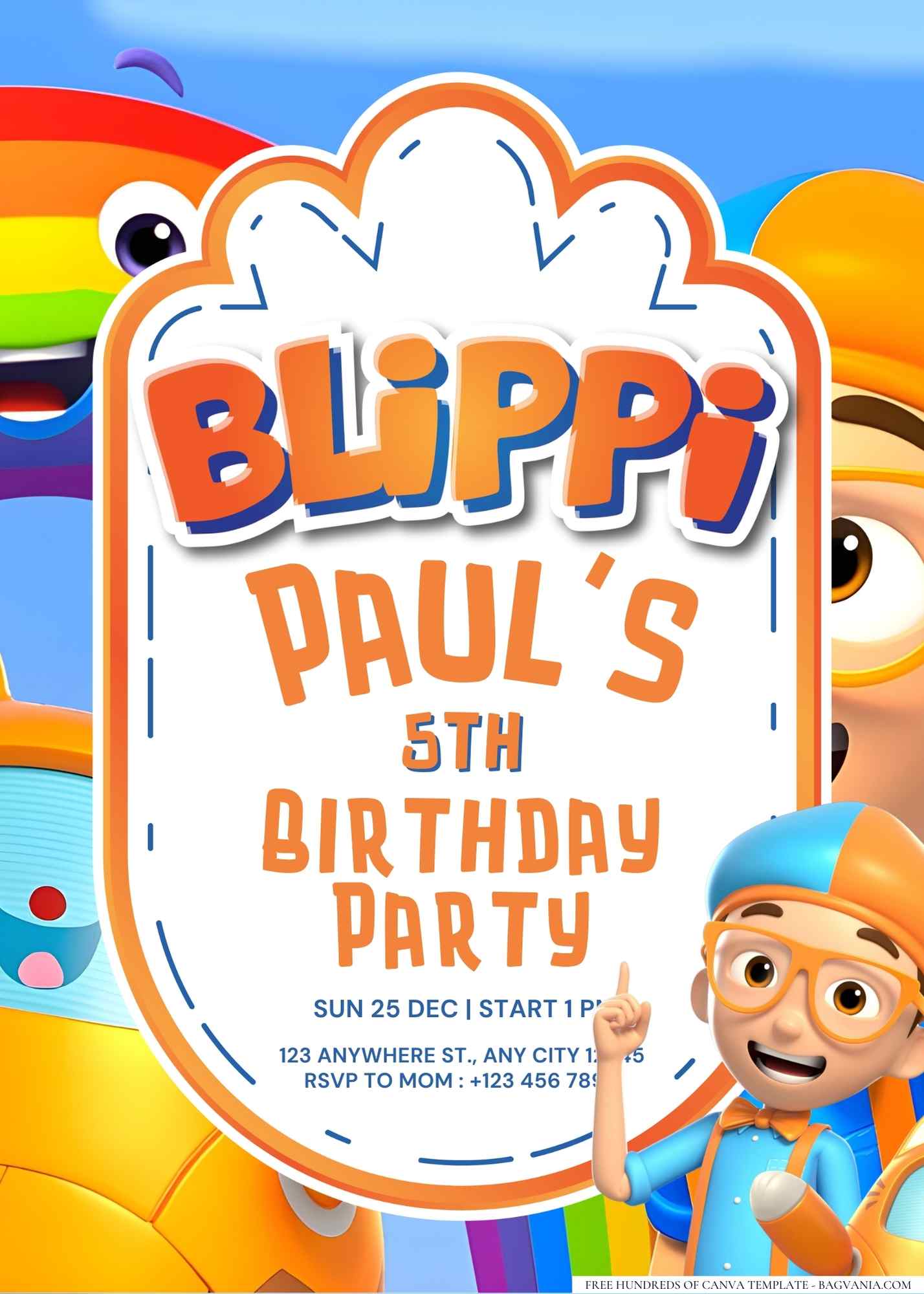 14+ Blippi Birthday Invitation Templates