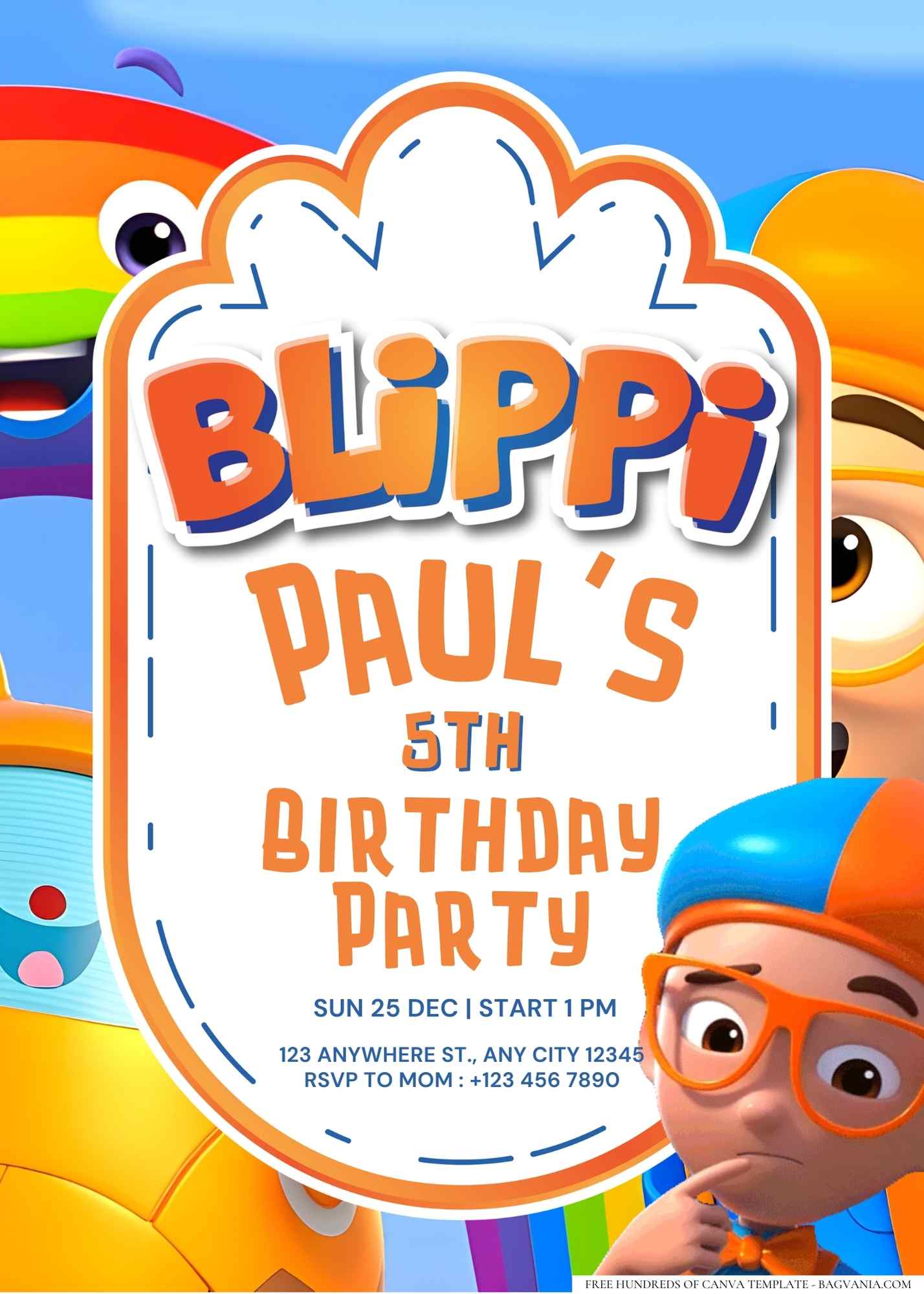 14+ Blippi Birthday Invitation Templates
