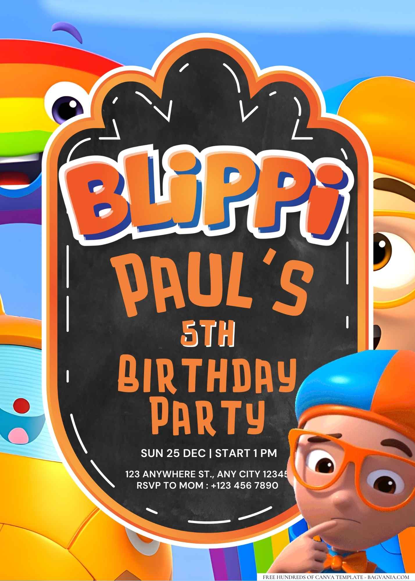 14+ Blippi Birthday Invitation Templates