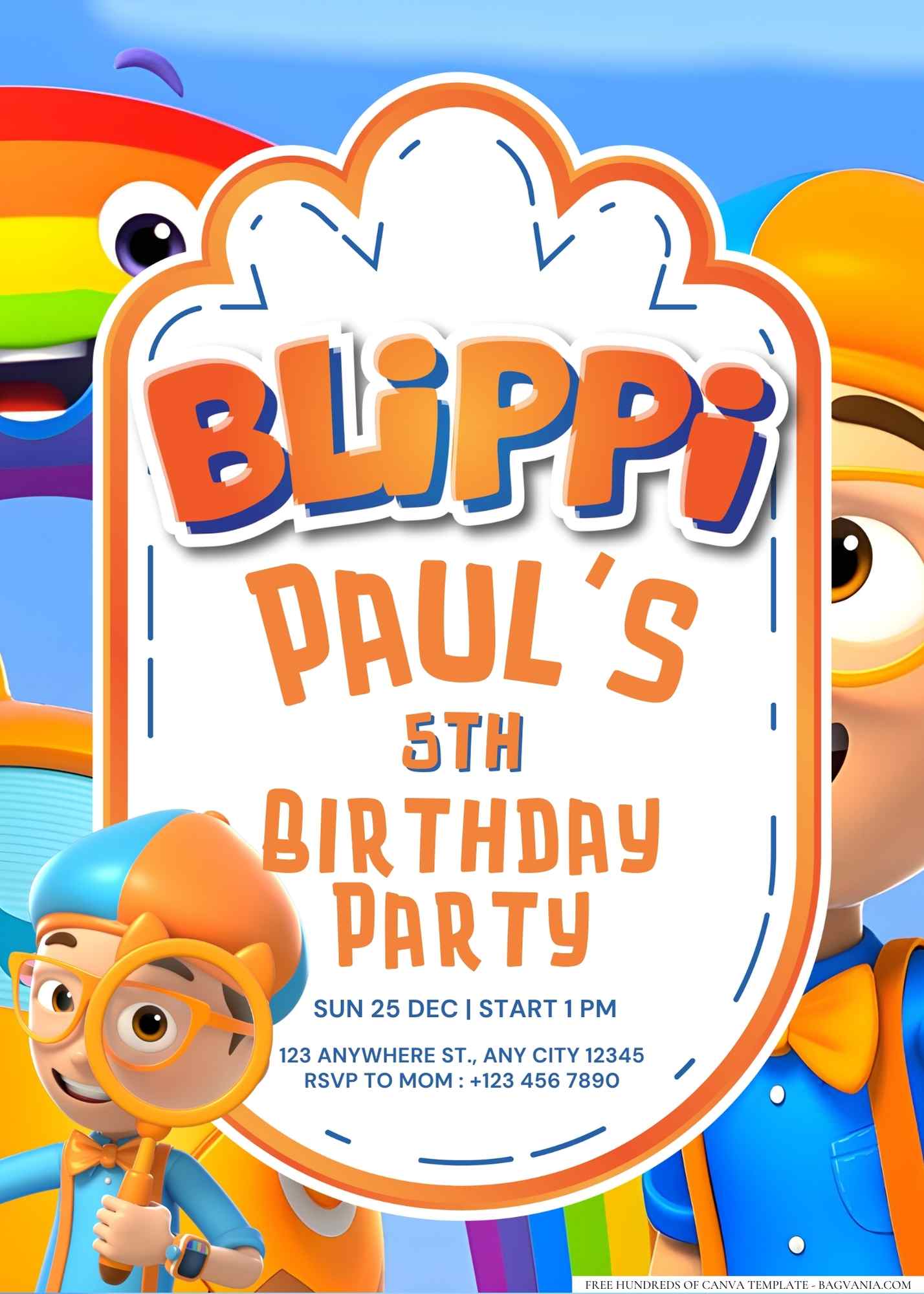 14+ Blippi Birthday Invitation Templates