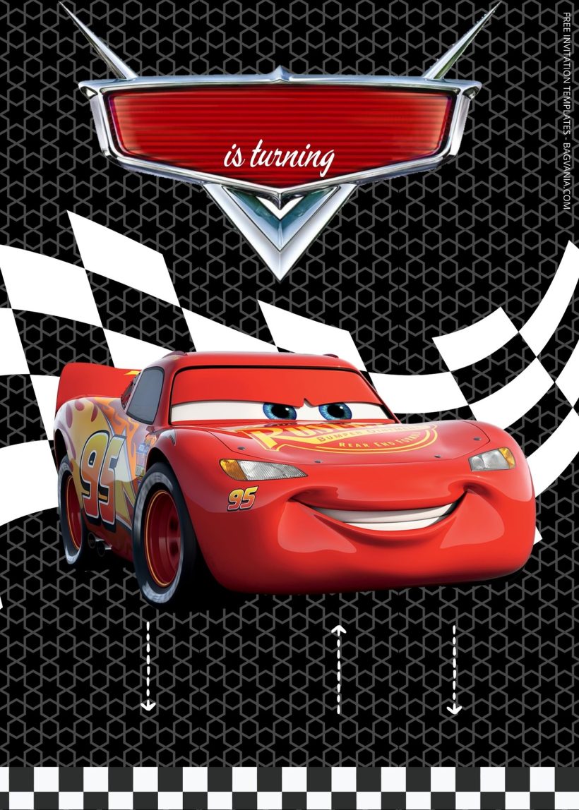FREE Racing Disney Cars Birthday Invitation Templates