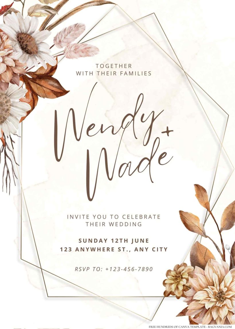 14+ Vintage Floral Wedding Invitation Templates