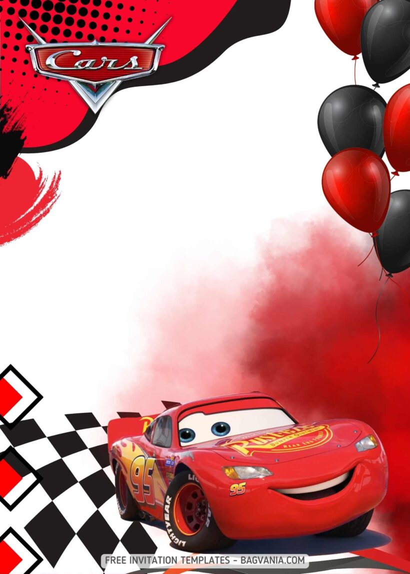 FREE Disney Cars Birthday Invitation Templates