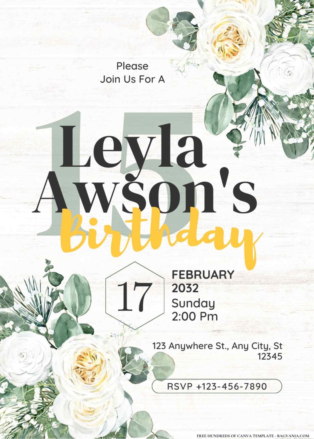 16+ Rustic Wood Baby's Breath Birthday Invitation Templates