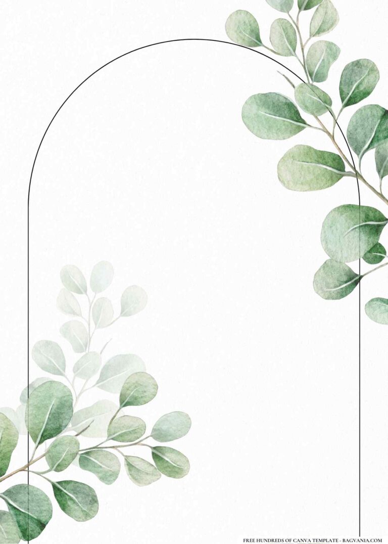 22+ Watercolor Eucalyptus Leaves Birthday Invitation Templates