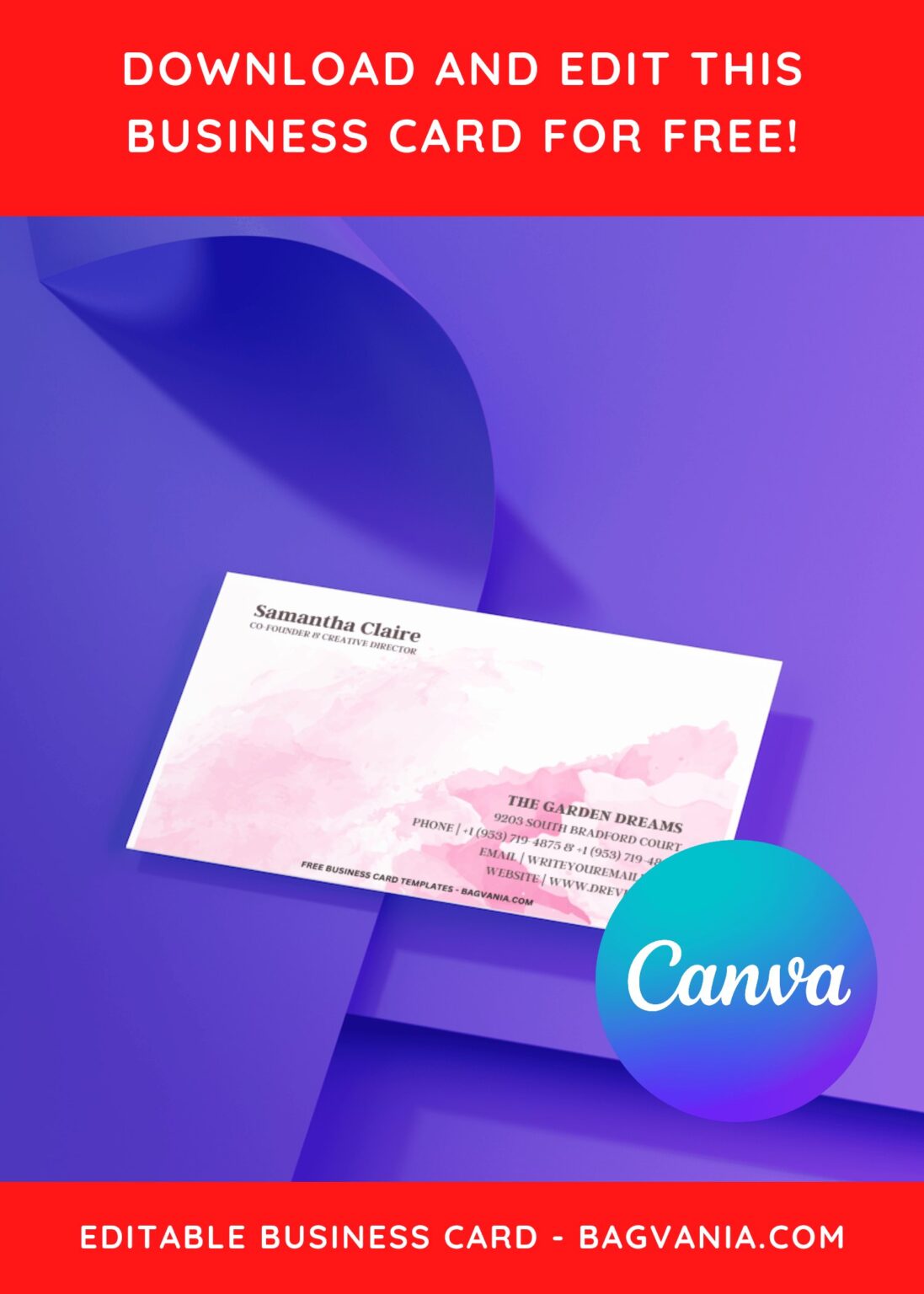 10+ Artistic Watercolor Canva Business Card Templates
