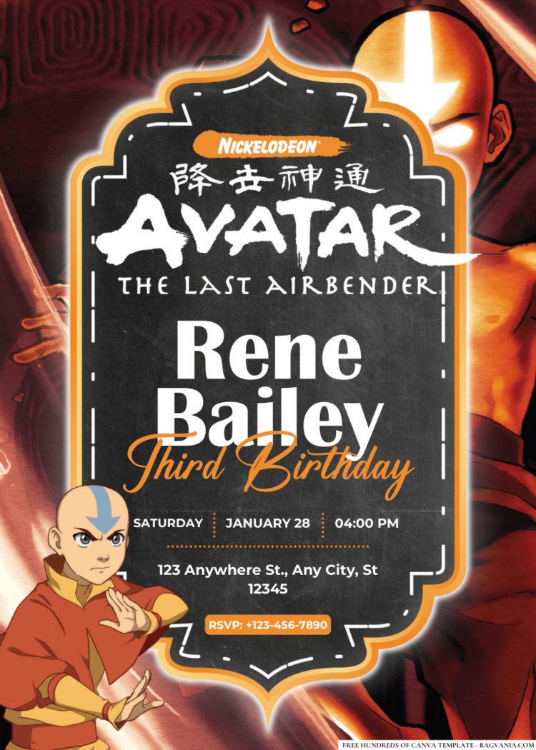 FREE PDF Invitation - Avatar Birthday Invitations