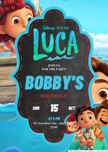 FREE PDF Invitation - Luca Birthday Invitations