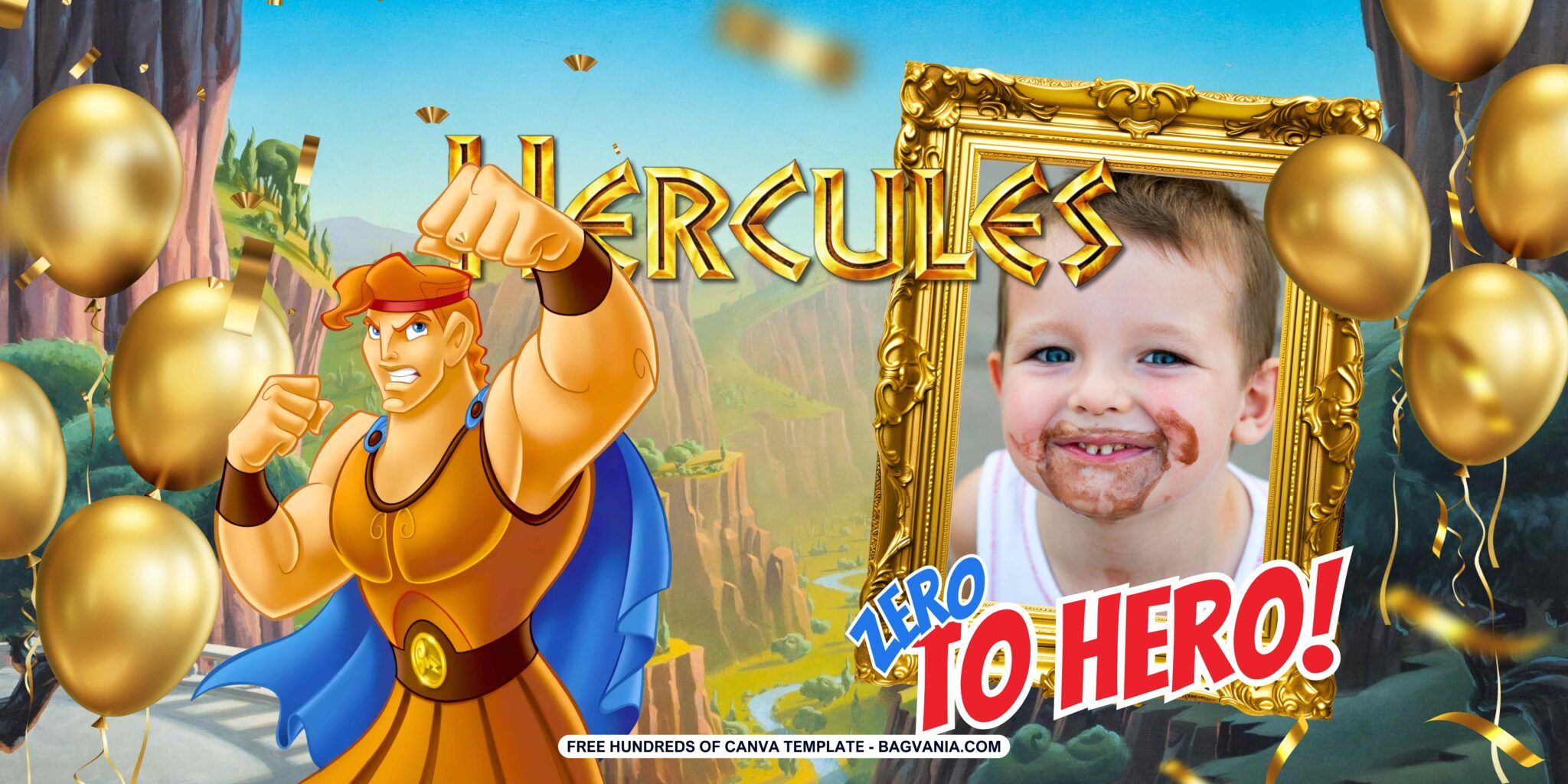 FREE Download Hercules Birthday Banner