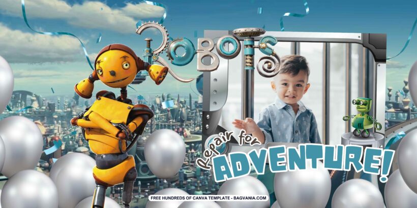 FREE Download Robots Birthday Banner