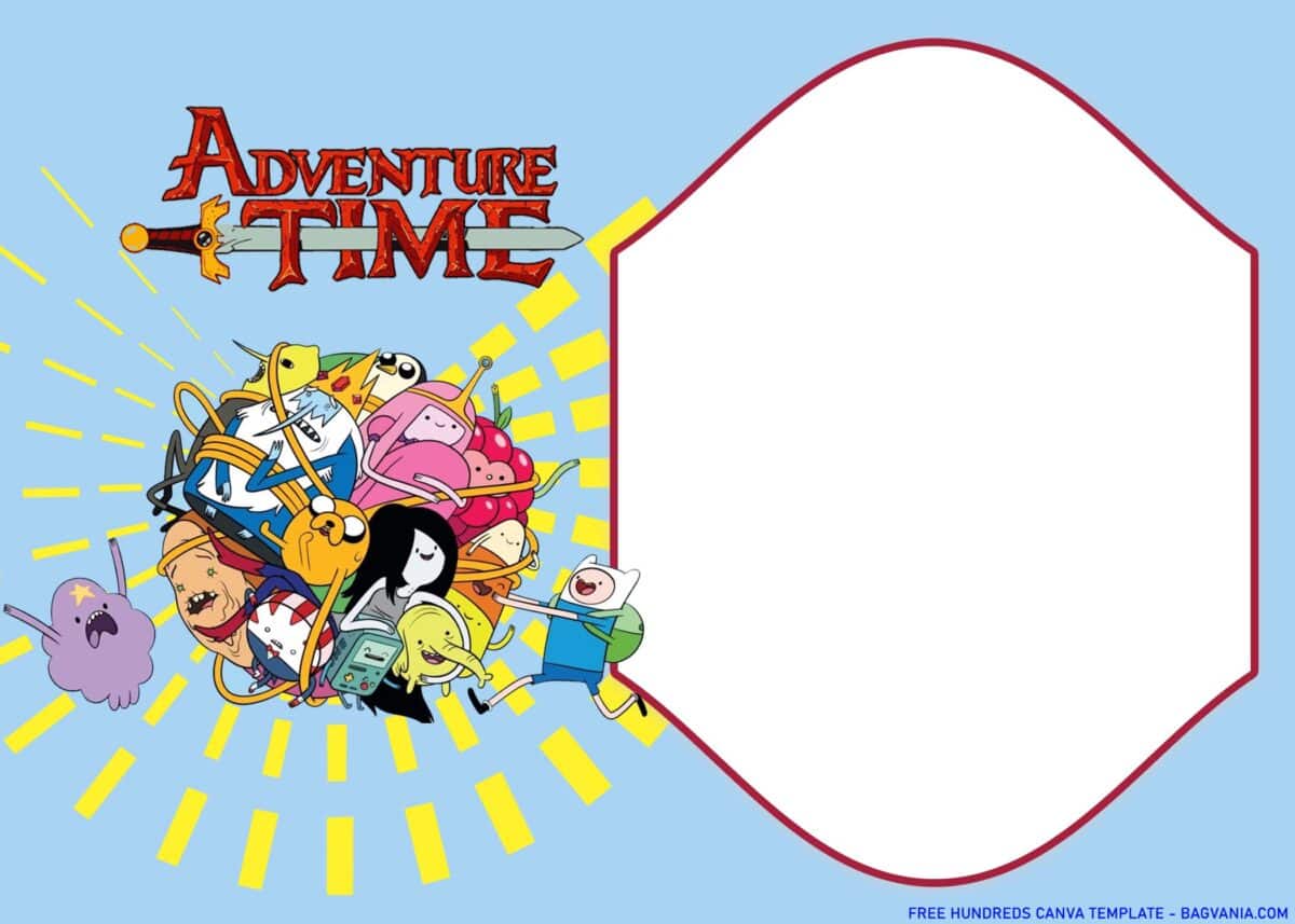 FREE Download Adventure Time Birthday Invitations