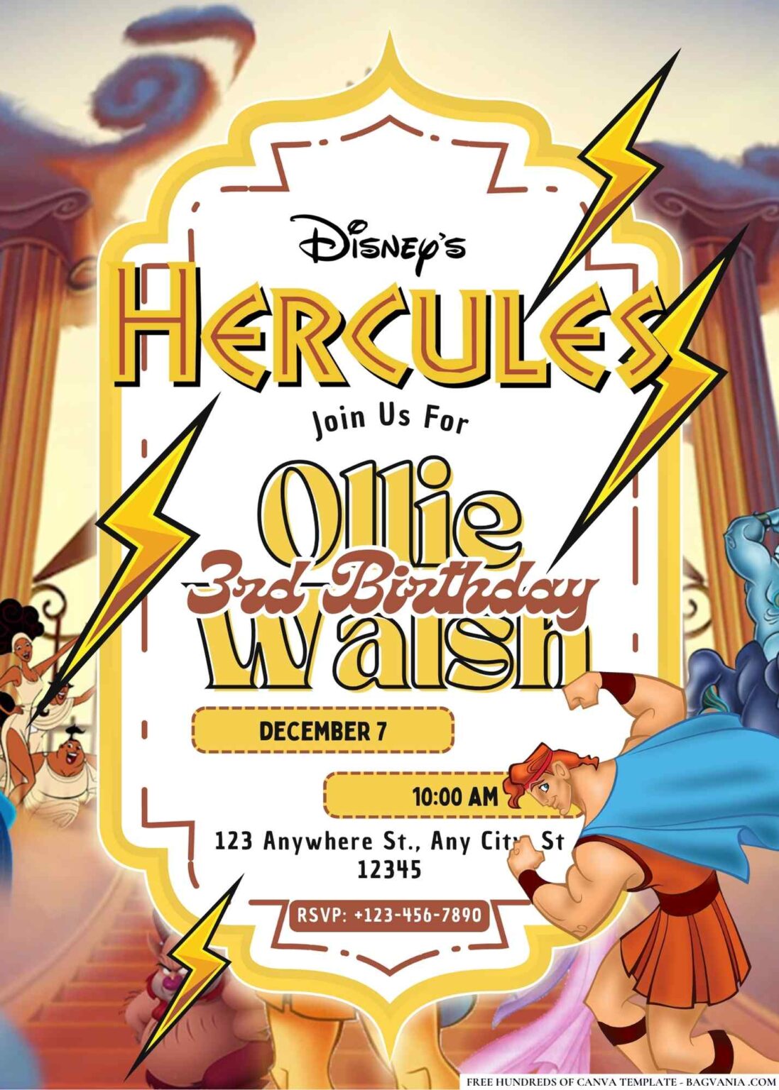 FREE Download Hercules Birthday Banner