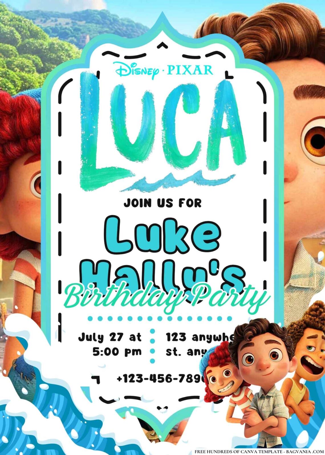 FREE Editable Luca Birthday Invitations
