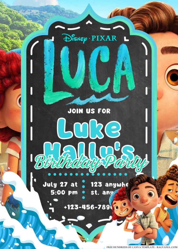 FREE Editable Luca Birthday Invitations