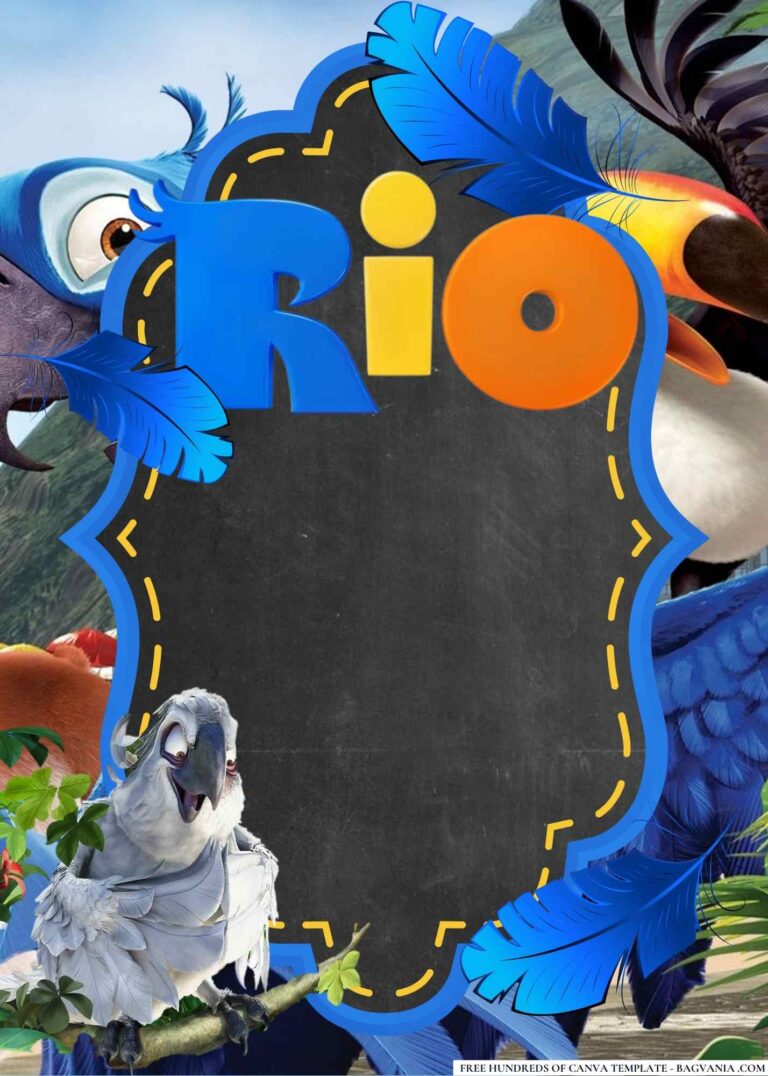 FREE Editable Rio Birthday Invitations