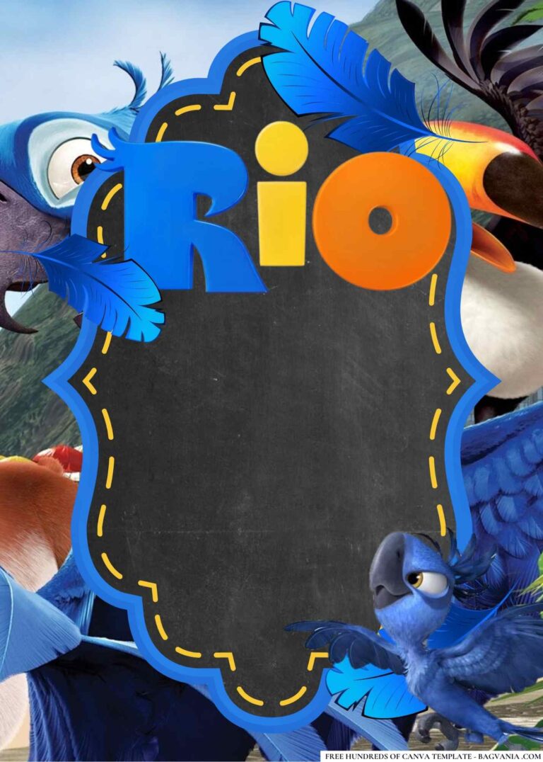 FREE Editable Rio Birthday Invitations