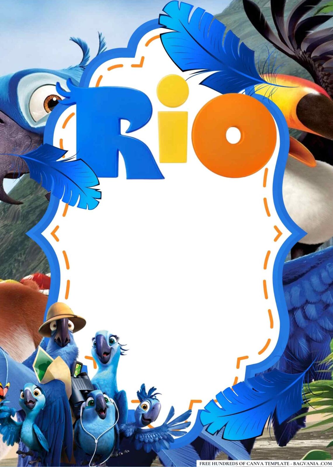 FREE Editable Rio Birthday Invitations