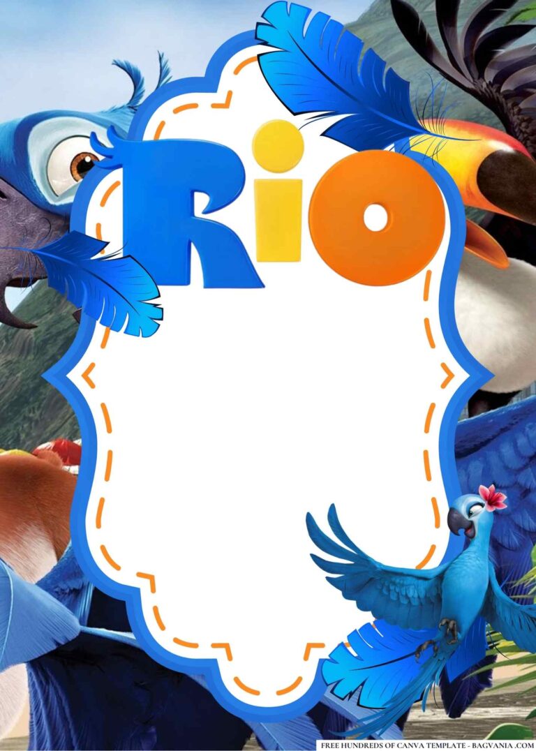 FREE Editable Rio Birthday Invitations