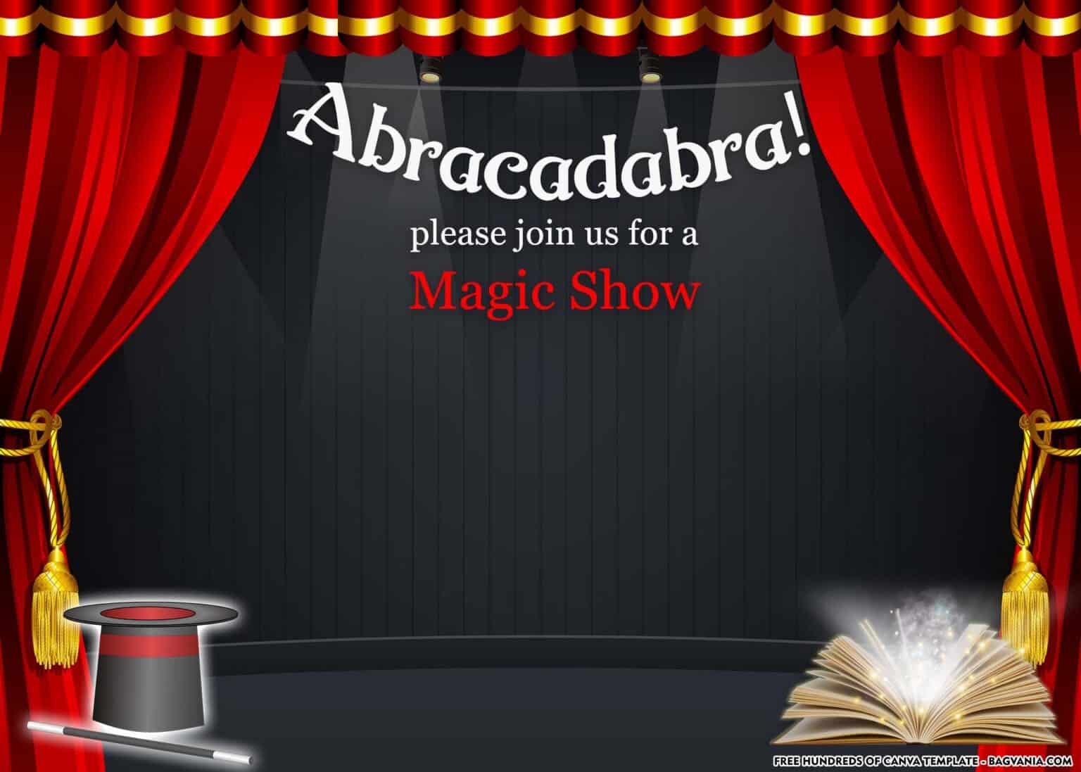 FREE Download Magic Show Invitation Template
