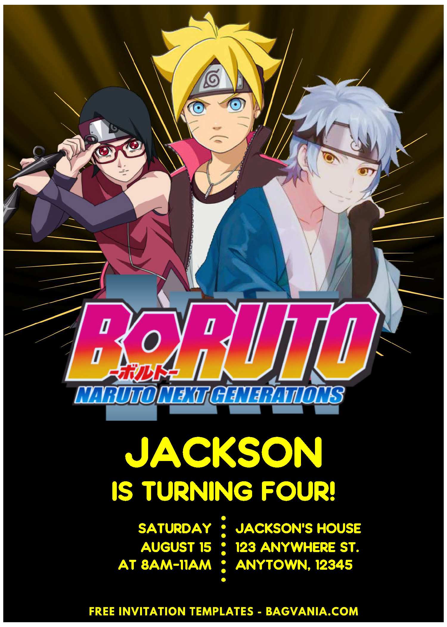 10 Anime Birthday Invitation Templates for Japan's Animation Lovers