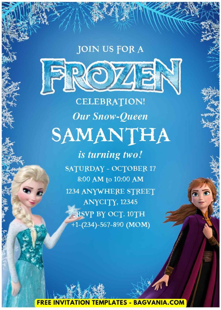 10 Queen Elsa Frozen Birthday Invites