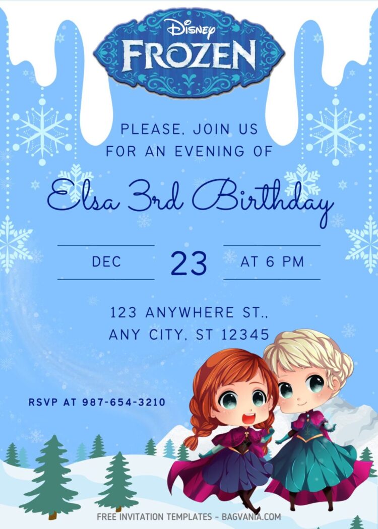 10 Queen Elsa Frozen Birthday Invites