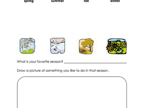 5 Wonderful "Exploring the Seasons" Activity Worksheets