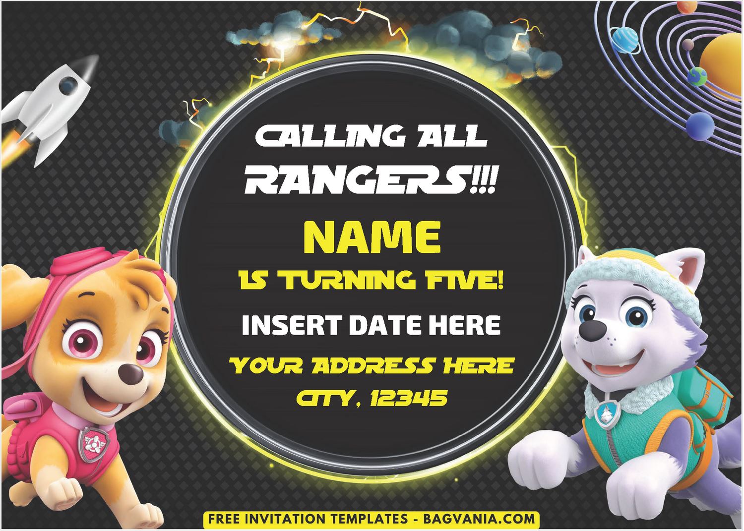 Create Paw Patrol Invitations, Party Planner Included