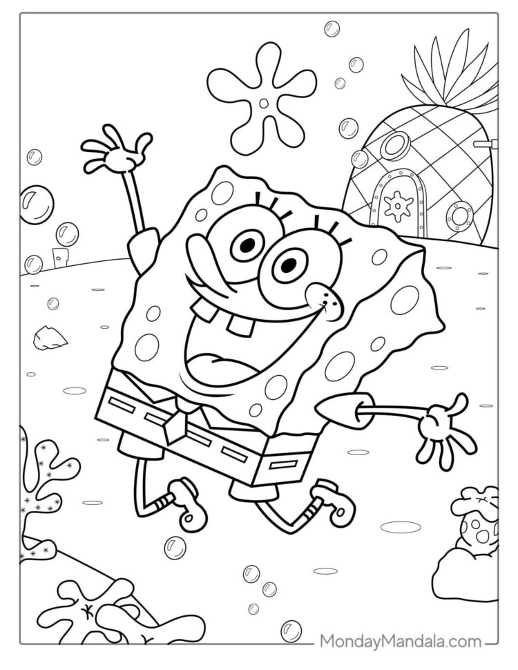(Free Canva Template) Sunshine Beach SpongeBob Birthday Party Kits