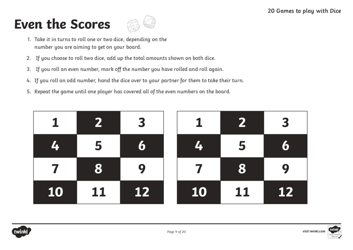 DIY Dice Games Printable You Can Make at Home