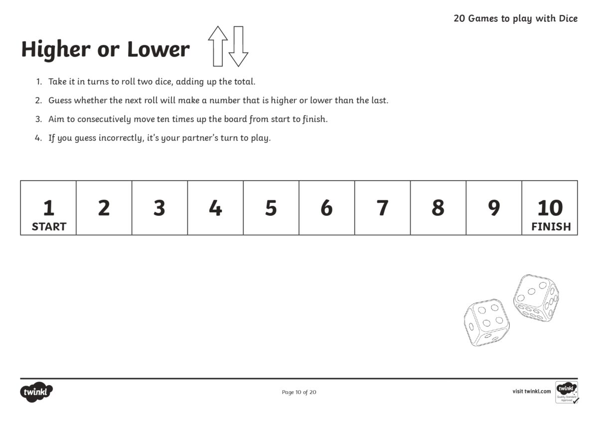 DIY Dice Games Printable You Can Make at Home