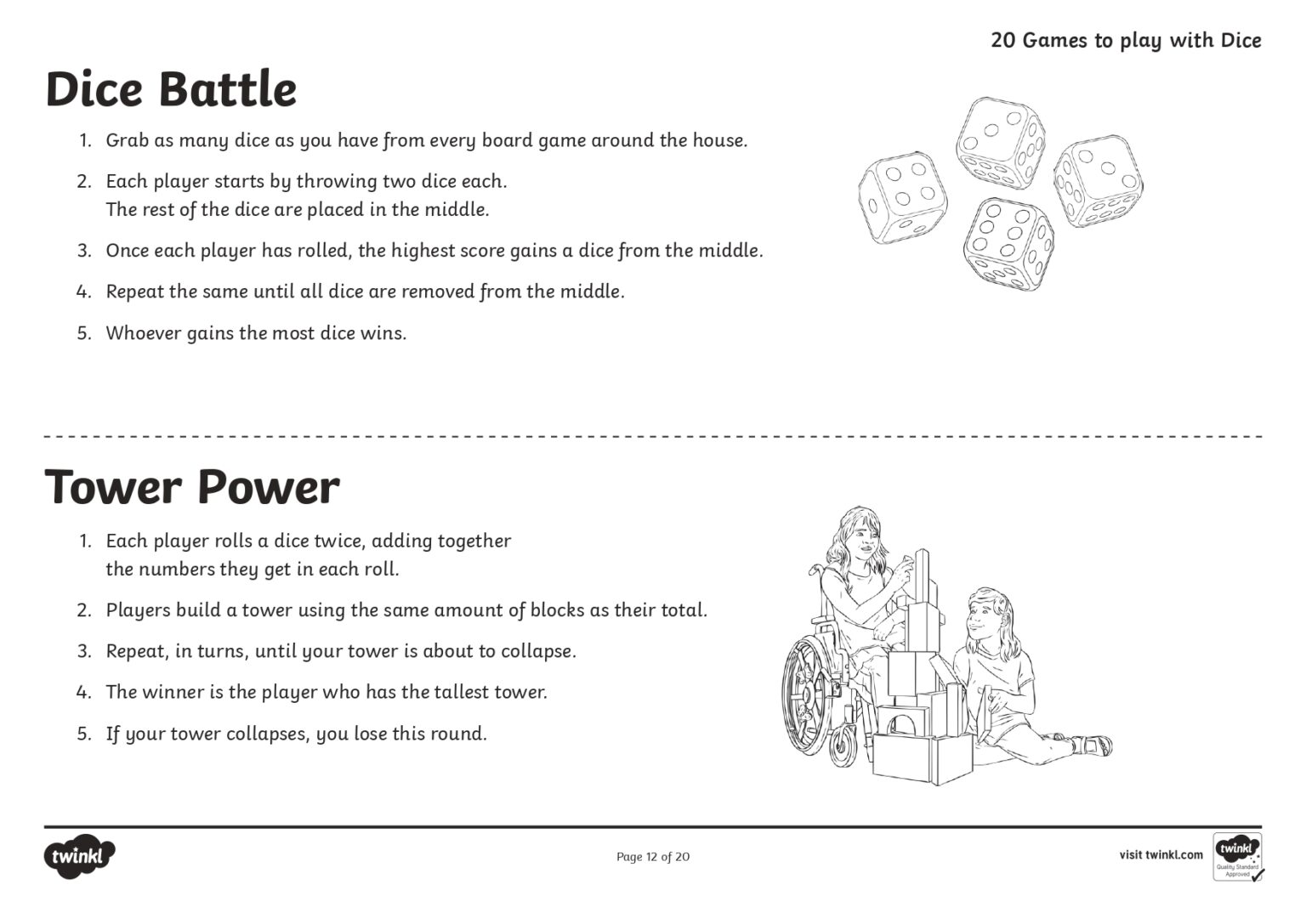 DIY Dice Games Printable You Can Make at Home