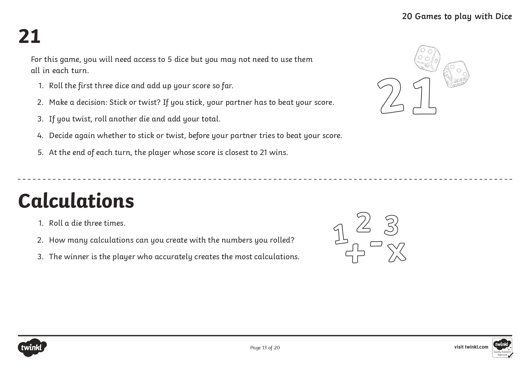 DIY Dice Games Printable You Can Make at Home