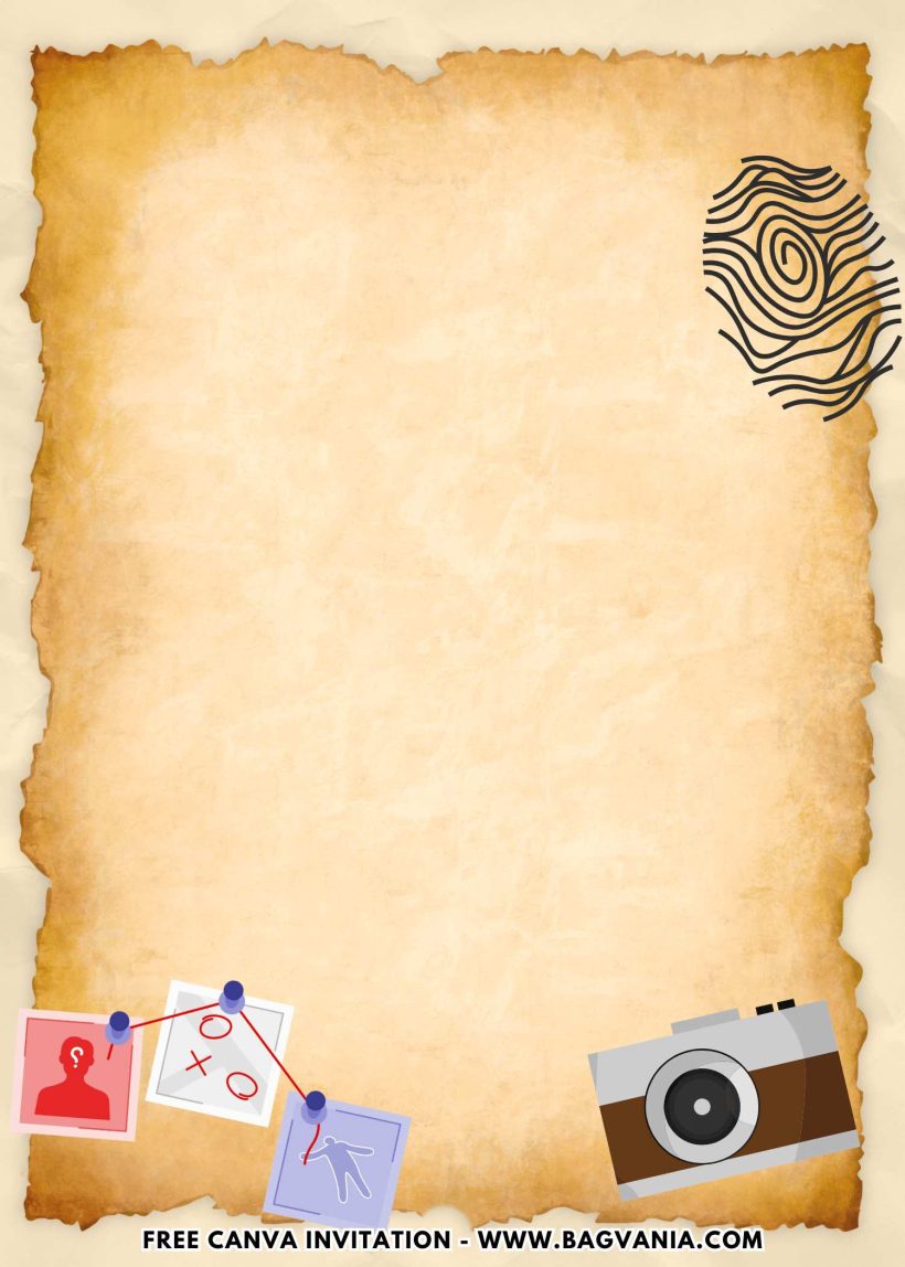 FREE Mystery Detective Invitation Template